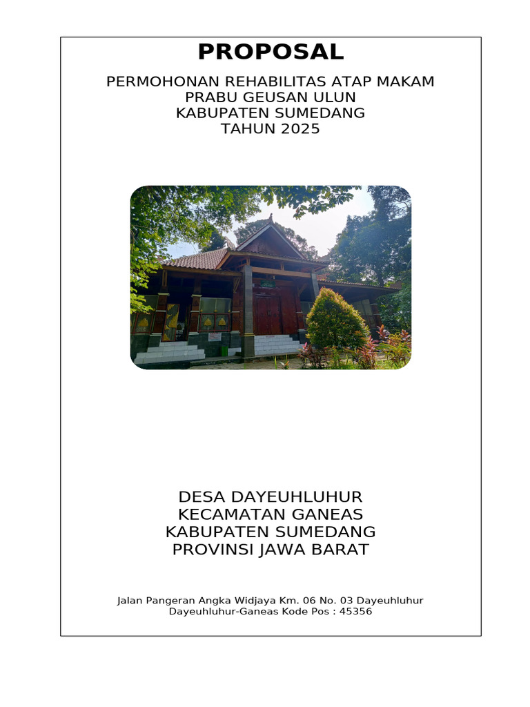 Proposal Rehabilitas Atap Makam 1 | PDF