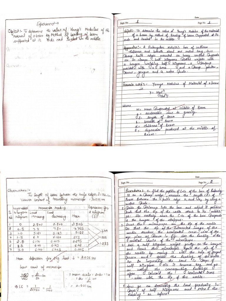 B.SC 1st Year Physics Practical File | PDF