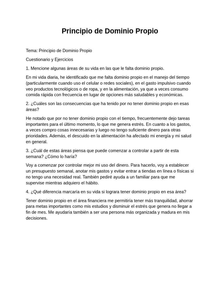 Mejora tu Dominio Propio Financiero | PDF | Presupuesto | Economias