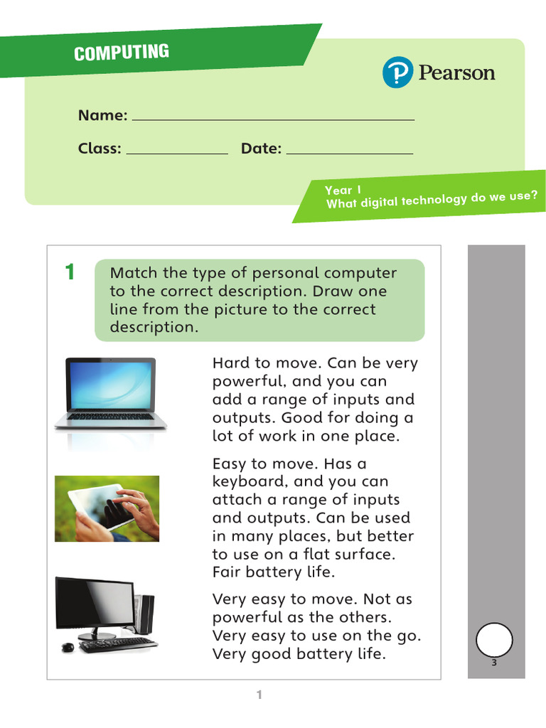 Iprimary Computing Year 1 Term 3 What Digital Technology Do We Use Test ...