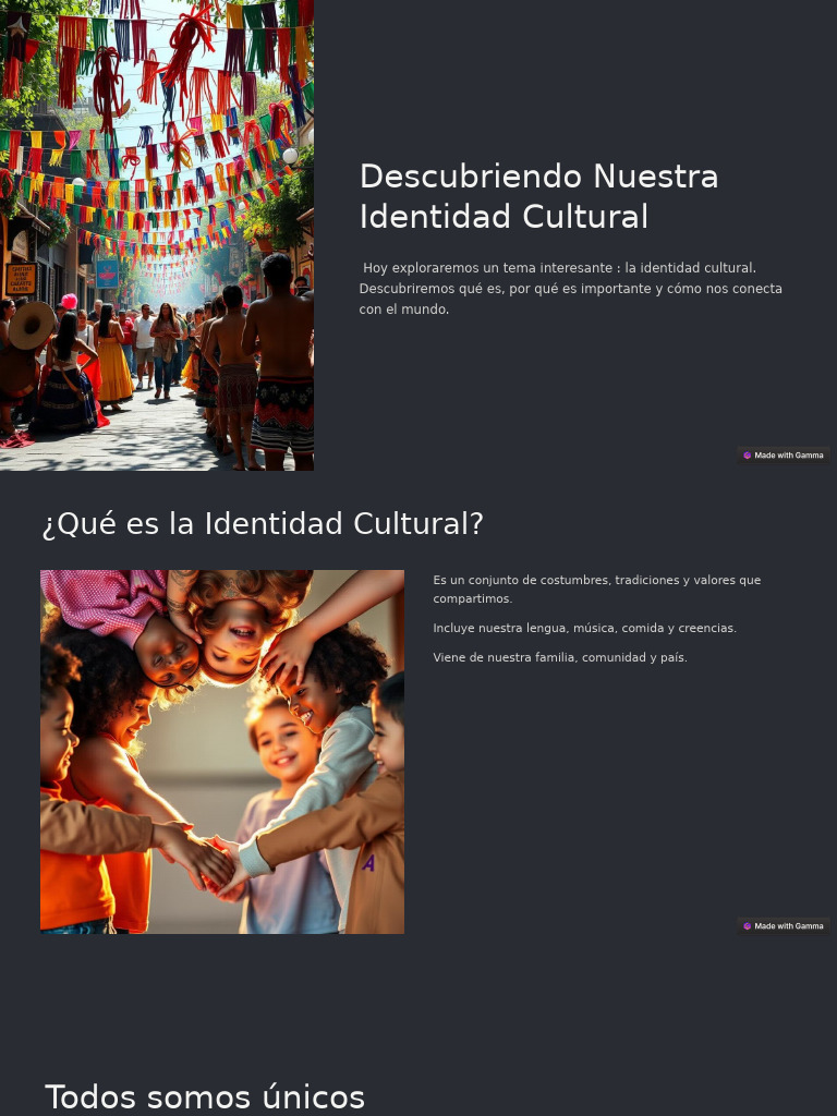 Descubriendo Nuestra Identidad Cultural | PDF