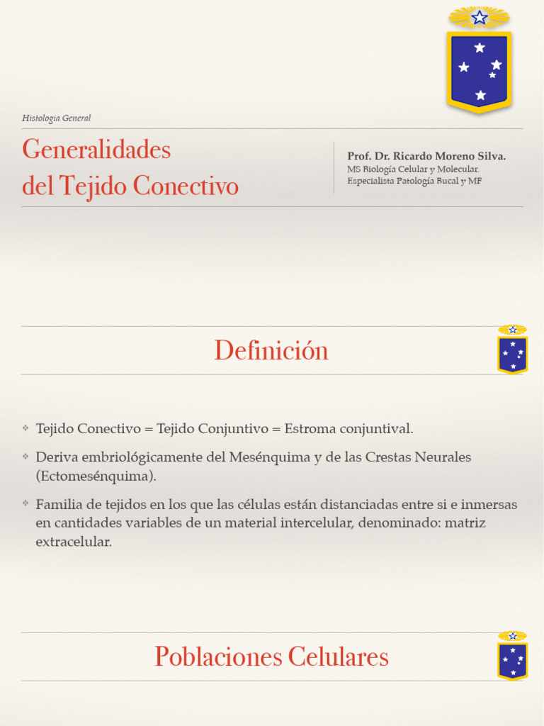 Generalidades Tejido Conectivo 2025 | PDF | Tejido conectivo | Hueso