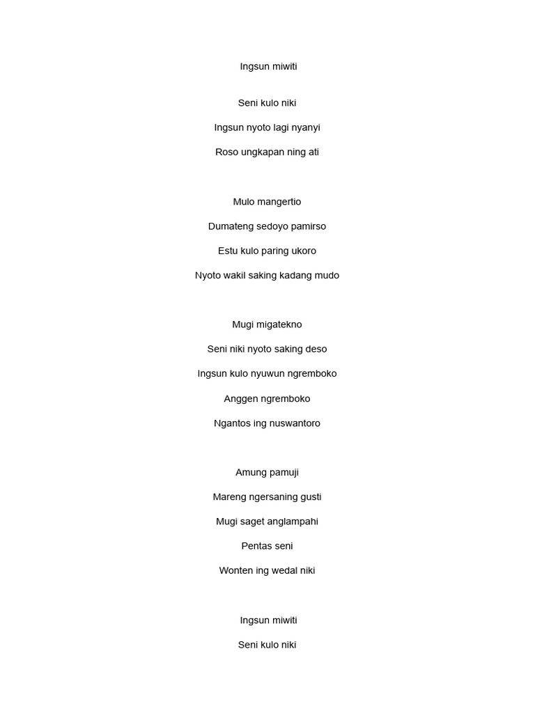 Ingsun Miwiti | PDF