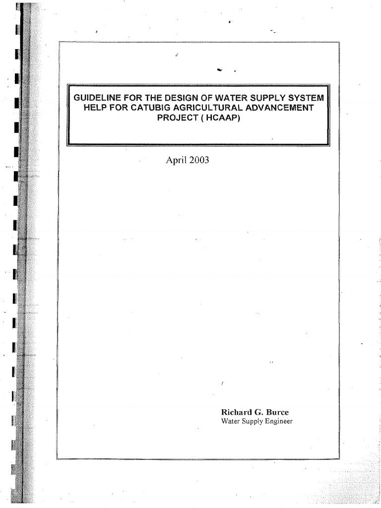 Water Supply System Design Pdf