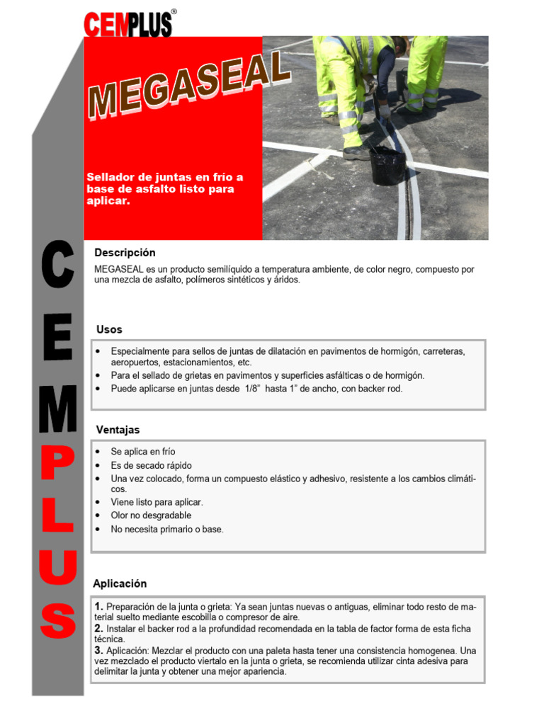 MEGASEAL | PDF | Hormigón | Materiales