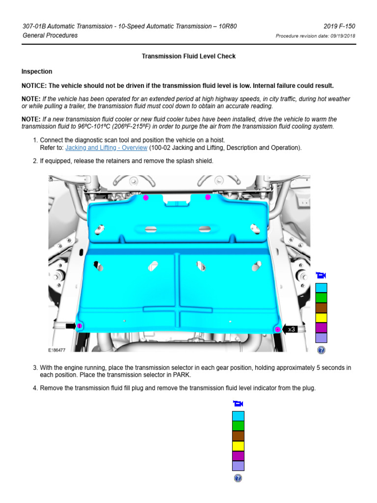 Transmission Fluid Level Check 10r80 | PDF | Automatic Transmission ...