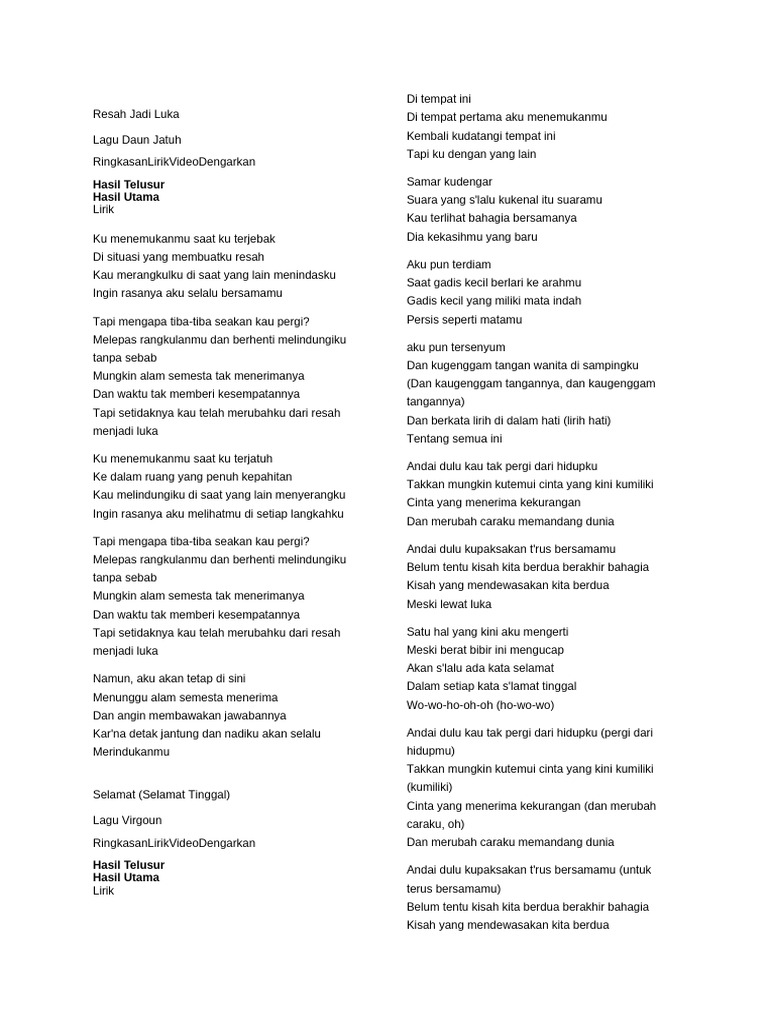 Resah Menjadi Luka | PDF