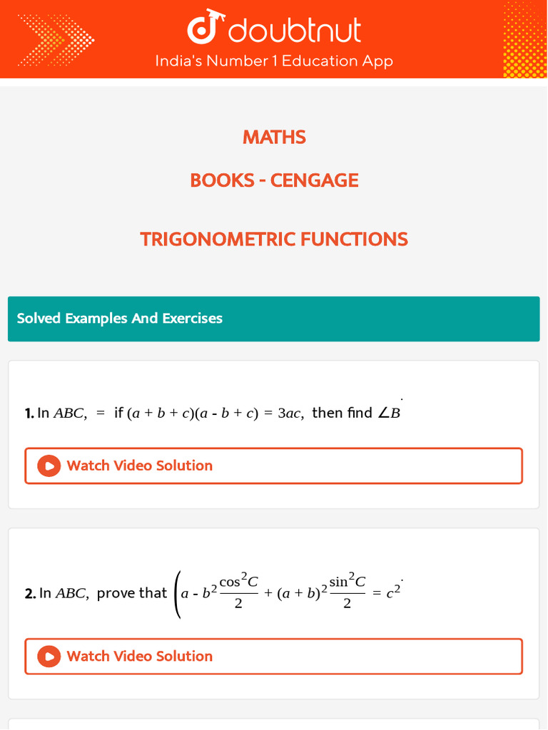 Books Doubtnut Question Bank | PDF | Trigonometric Functions | Circle