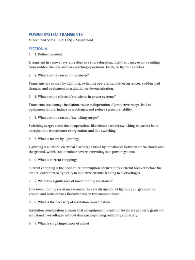 Understanding Power System Transients | PDF | Lightning | Insulator ...