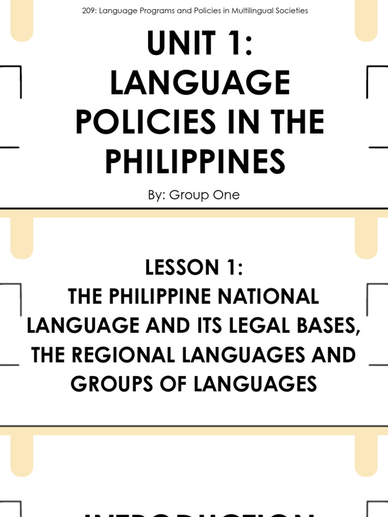 UNIT 1 Language Policies in The Philippines - 20250216 - 183346 - 0000 | PDF | Southeast Asia ...