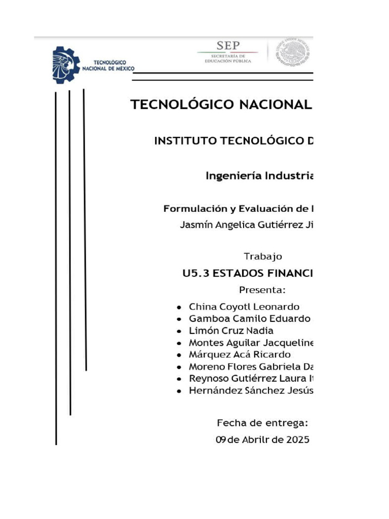U5.3 Estados Financieros | PDF | Salario | Dinero