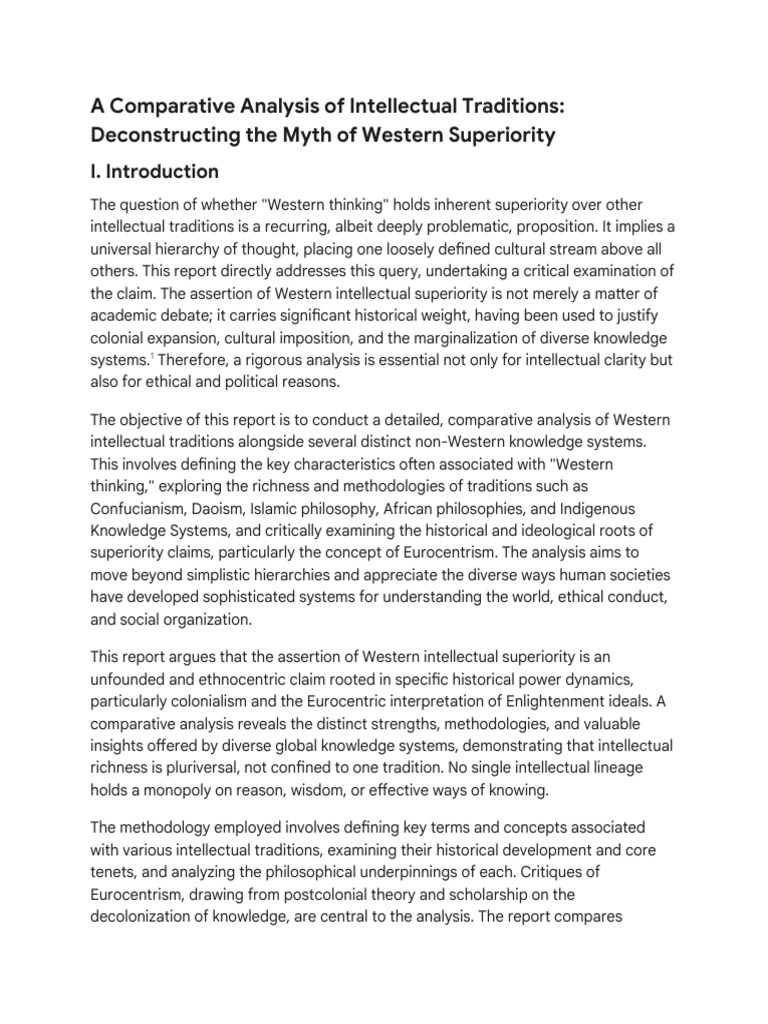Western Thinking's Claimed Superiority_ | PDF | Rationalism | Empiricism