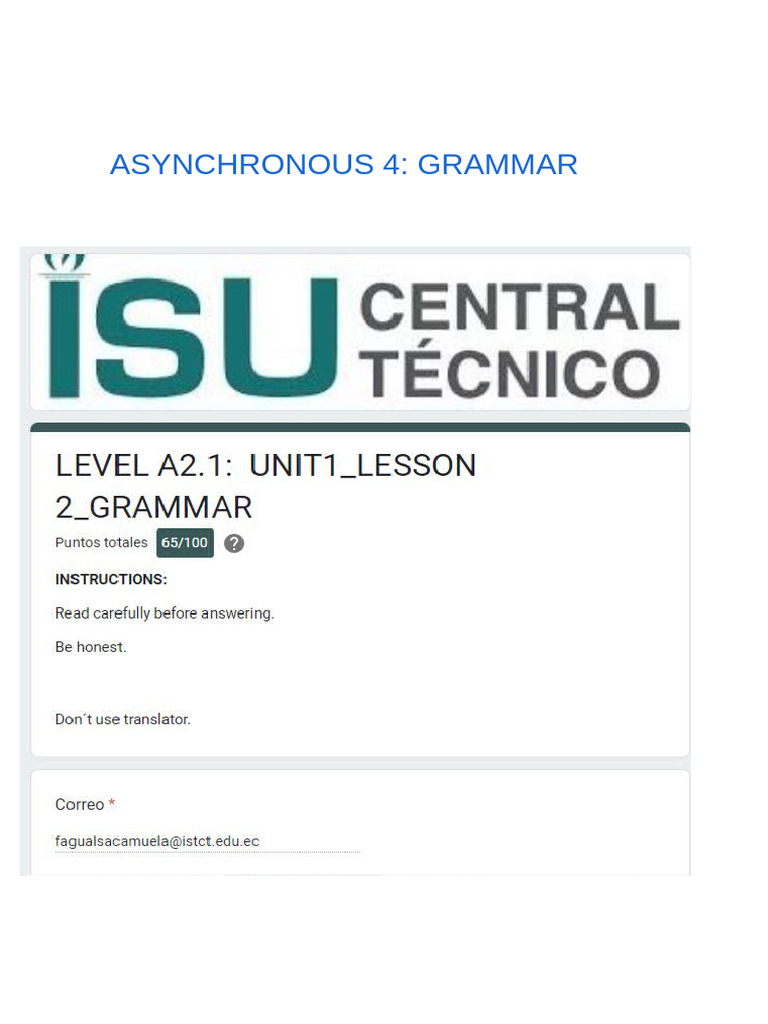 Asynchronous 4 Grammar | PDF