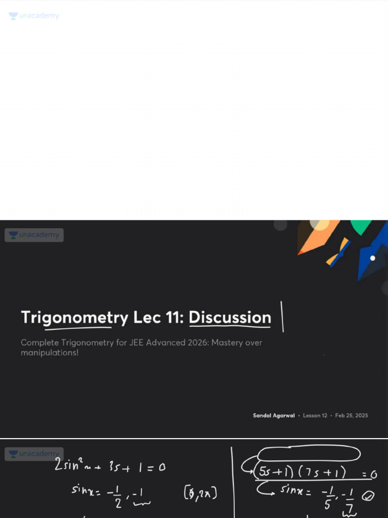 Trigonometry Lec 11 Discussion With Anno | PDF