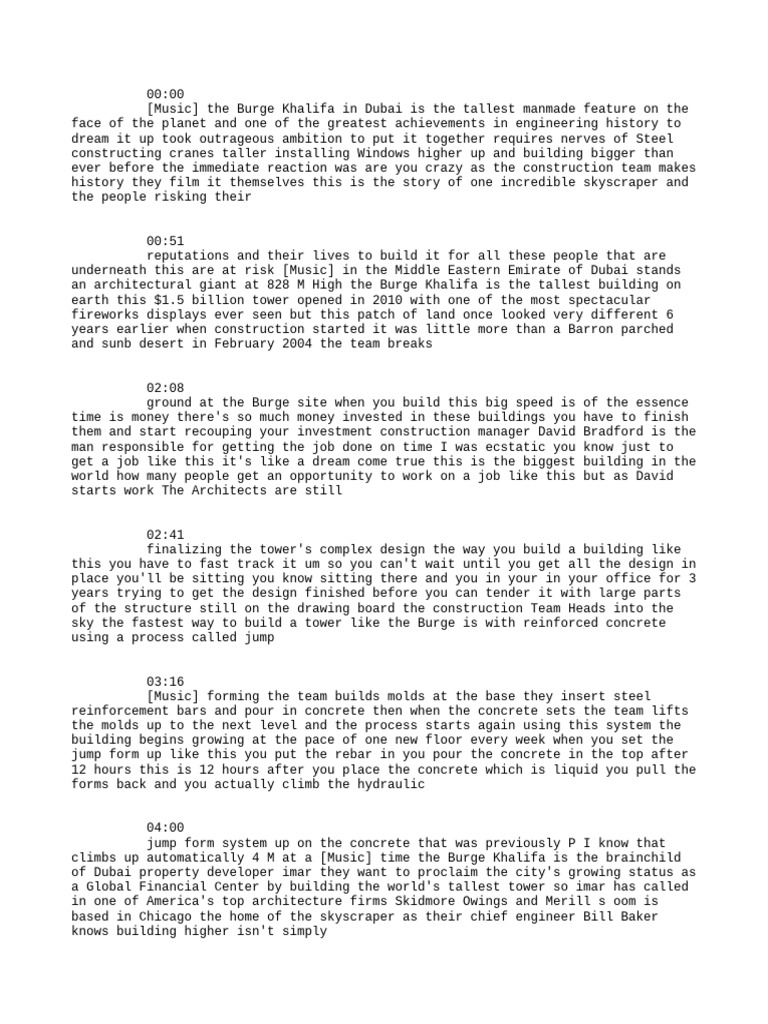 NoteGPT - Burj Khalifa Dubai Documentary National Geographic ...