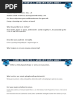 High School Student Brag Sheet Template | PDF