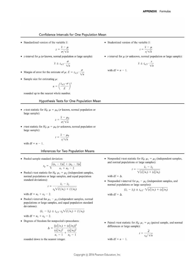 Midterm 2 Formulas | PDF