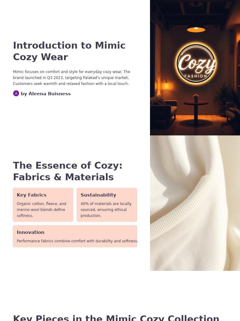 Introduction To Mimic Cozy Wear | PDF | Textiles | Fashion