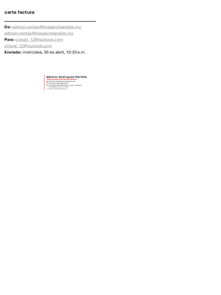 Documento de Outlook | PDF