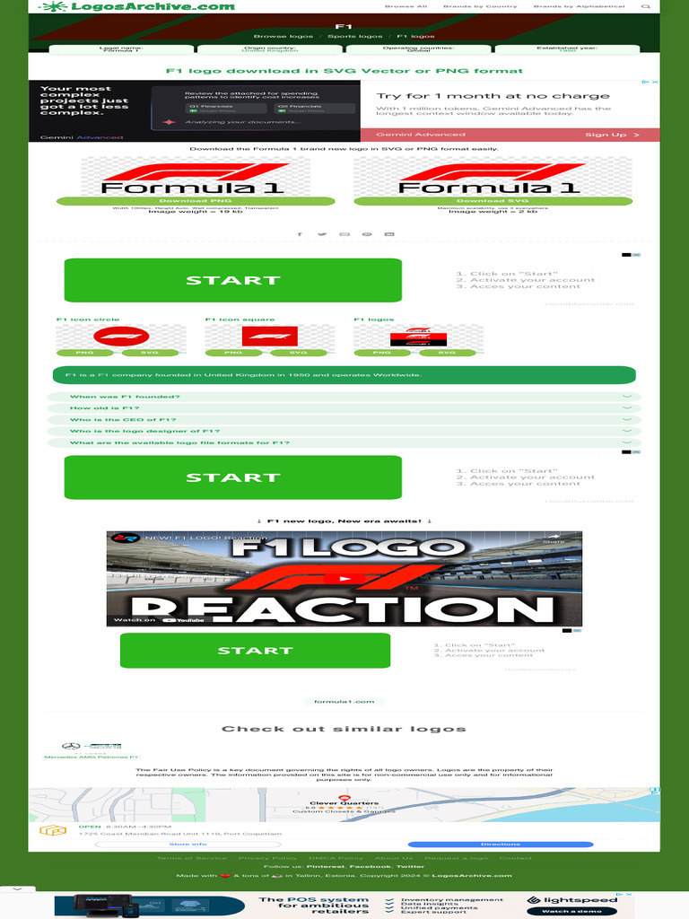 F1 Logo Download in SVG or PNG - LogosArchive | PDF | Formula One | Computing