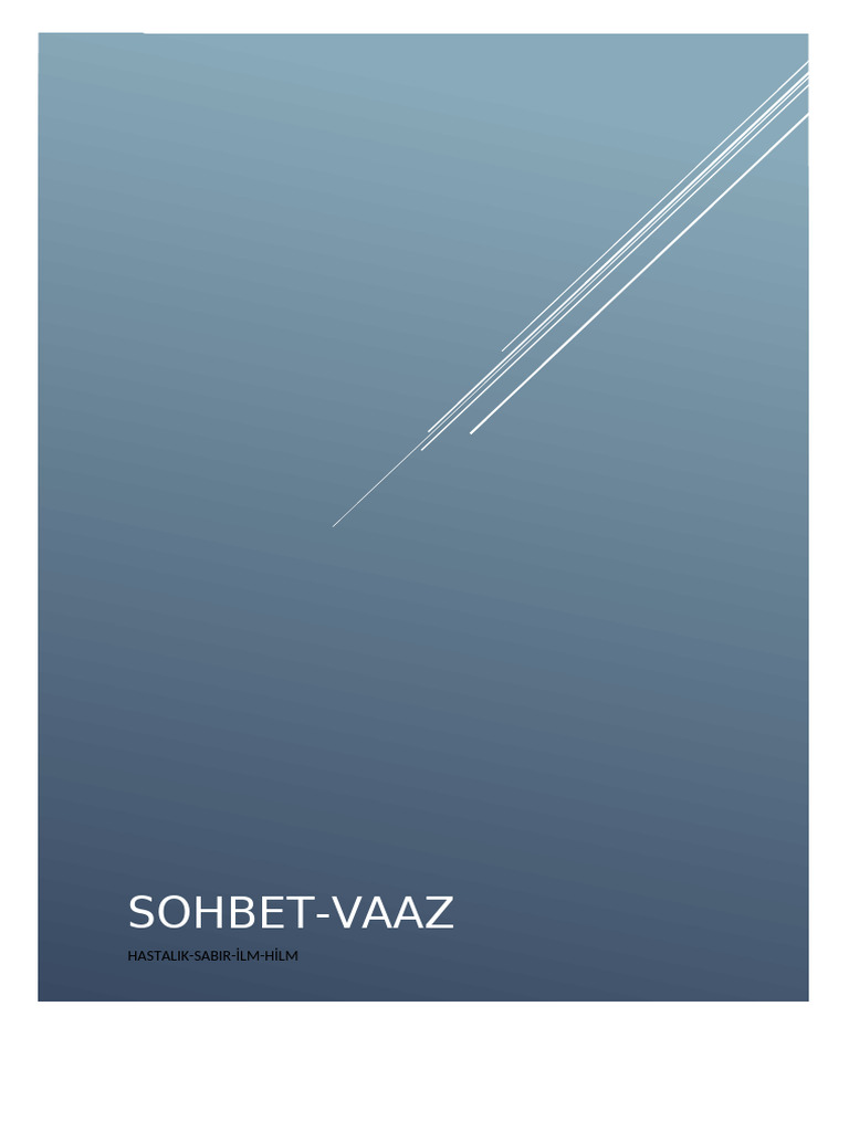 İlm Hi̇lm Sabr | PDF