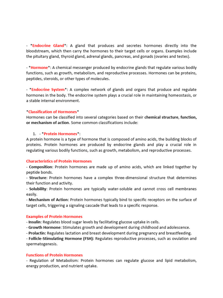 Endocrine System Lecture 1 | PDF | Hormone | Endocrine System