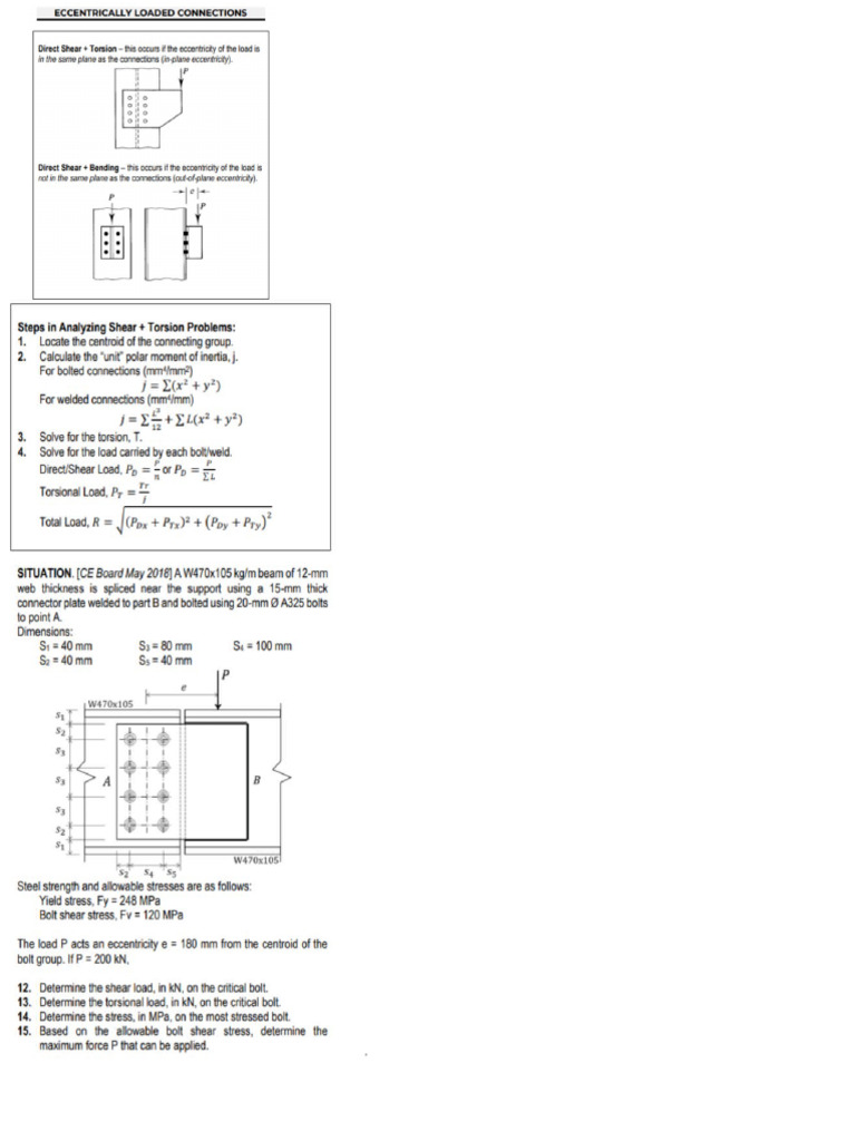 Steel Connection Problems | PDF