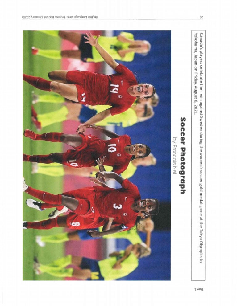 Image Response - Soccer Players | PDF