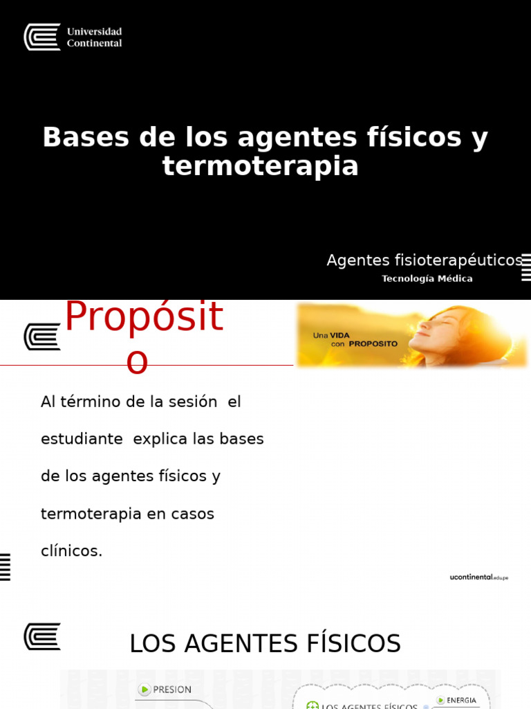 S4 - Semana 4 - Bases de Los Agentes Fisicos y Termoterapia | PDF