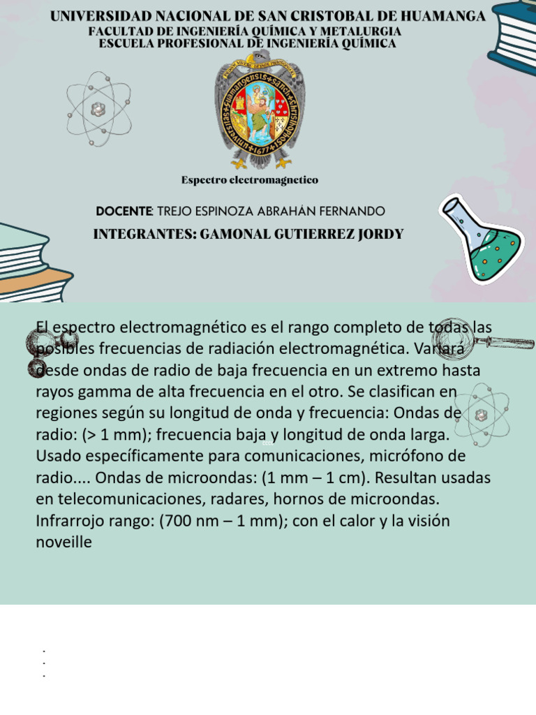 Espectro Electromagnético y Usos | PDF