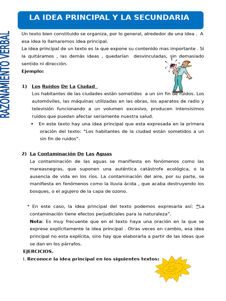 Cómo identificar la idea principal | PDF | Marte | Contaminación