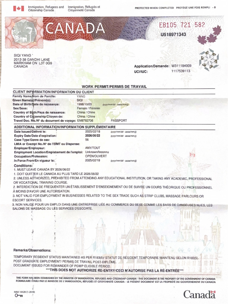 Work Permit | PDF