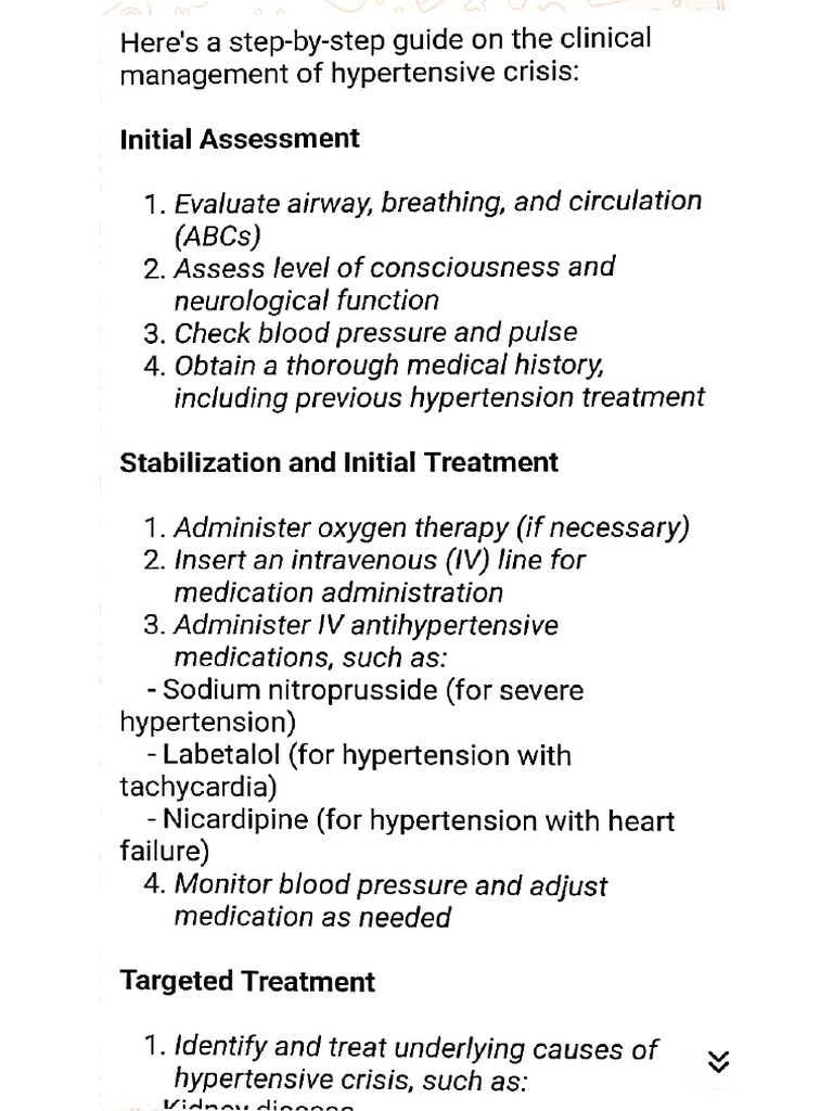Clinical Management on Hypertensive crisis and Dialysis Intervention in Nephrology Department. | PDF