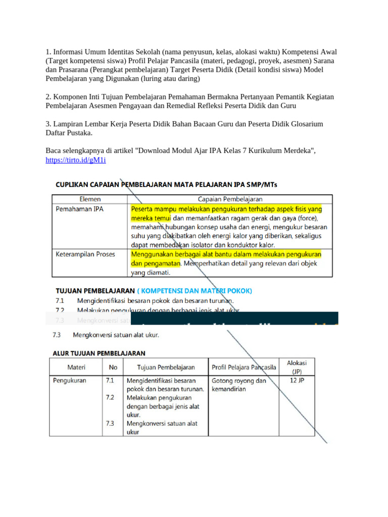 Contoh Modul Ajar | PDF