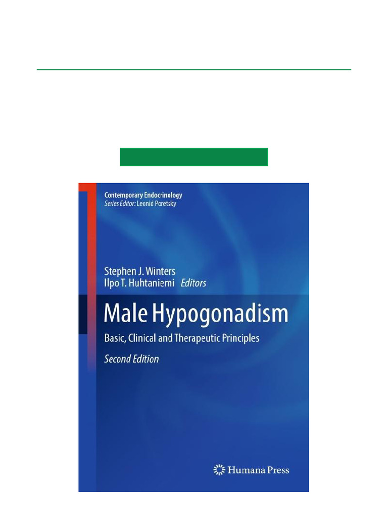 Male Hypogonadism Basic, Clinical and Therapeutic Principles, 2nd ...