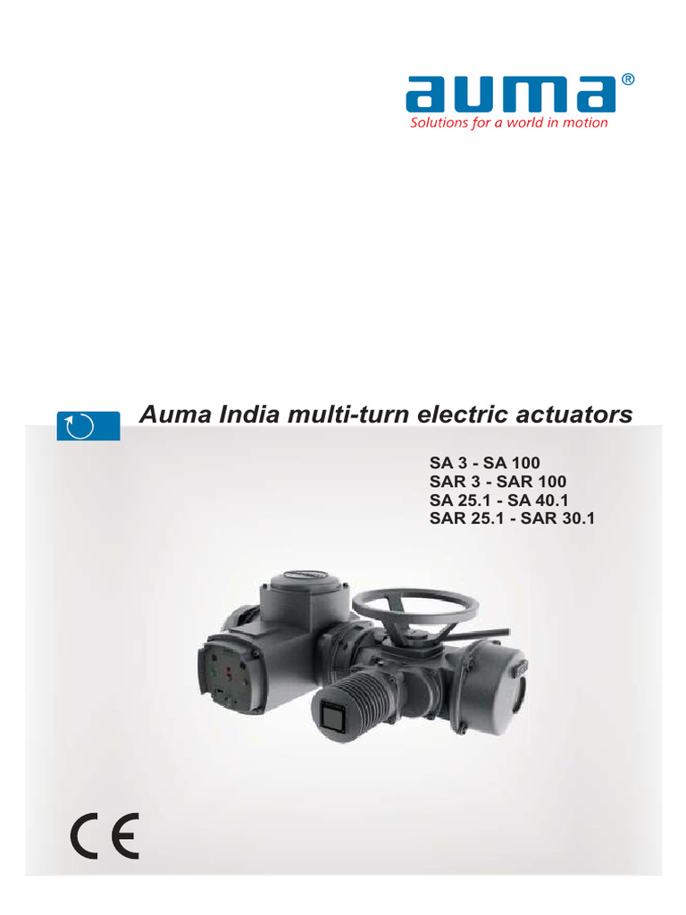 Auma Actuator Catalogue | PDF | Switch | Electric Motor