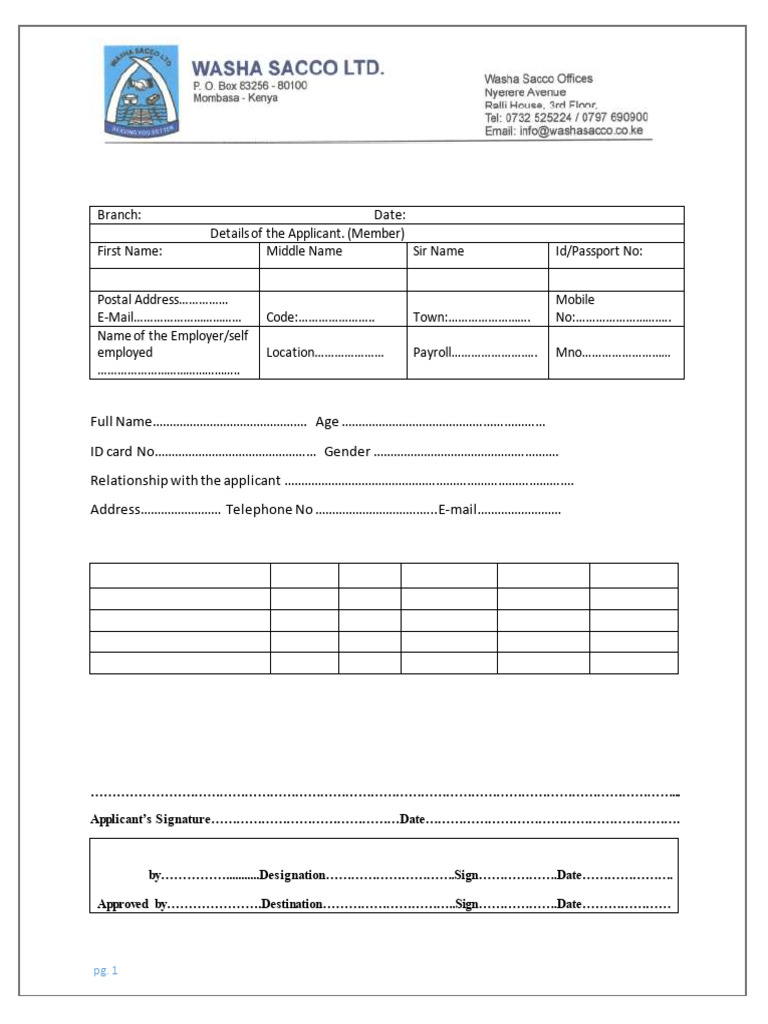 Next of Kin Nominee Form Template | PDF