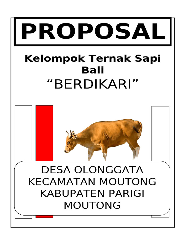 Proposal Kelompok Ternak Sapi Bali | PDF