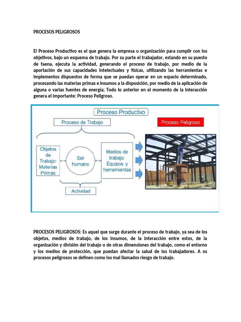 Definición de Procesos Peligrosos | PDF