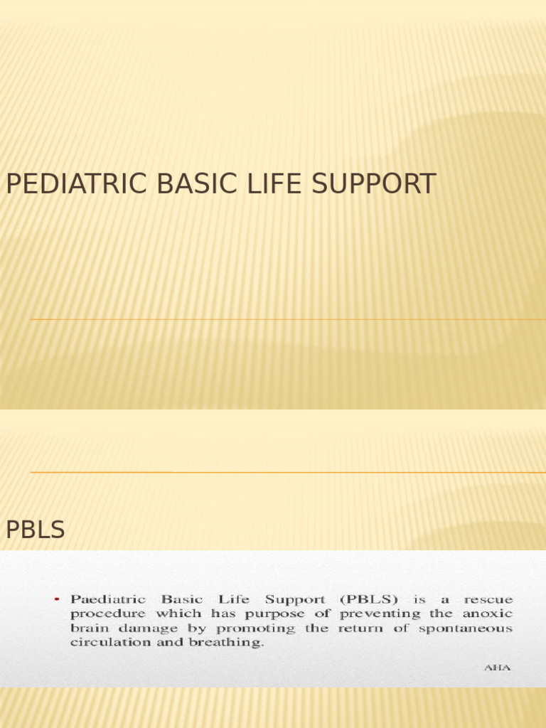 Bls For Infants | PDF