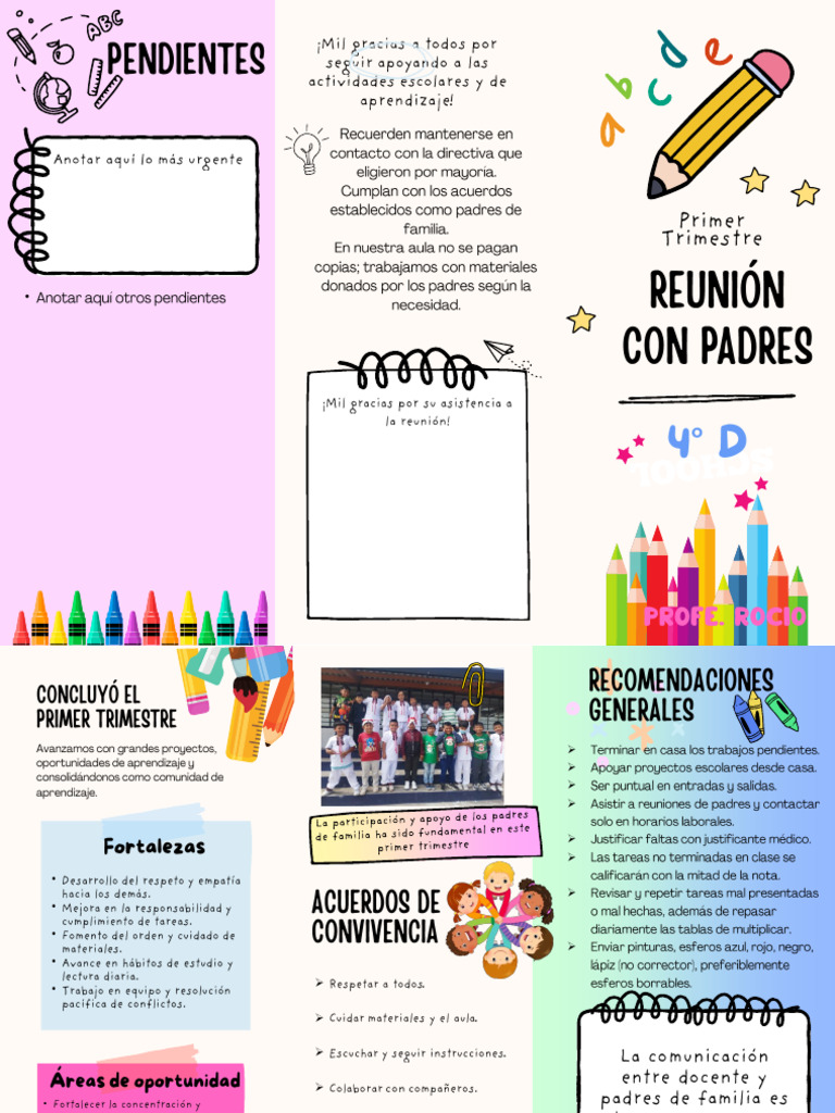 Tríptico padres de familia editable | PDF