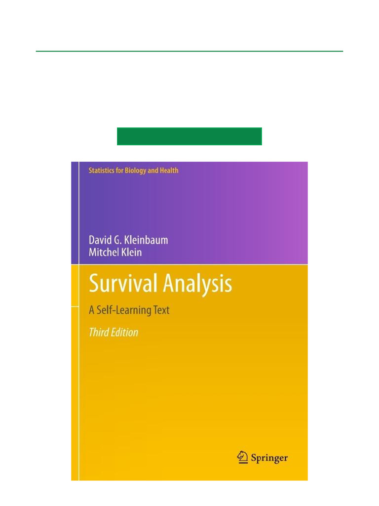 Survival Analysis: A Self-Learning Text | PDF | Statistical Analysis ...
