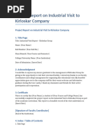 Industrial Visit Report Template | PDF | Factory | Packaging And Labeling