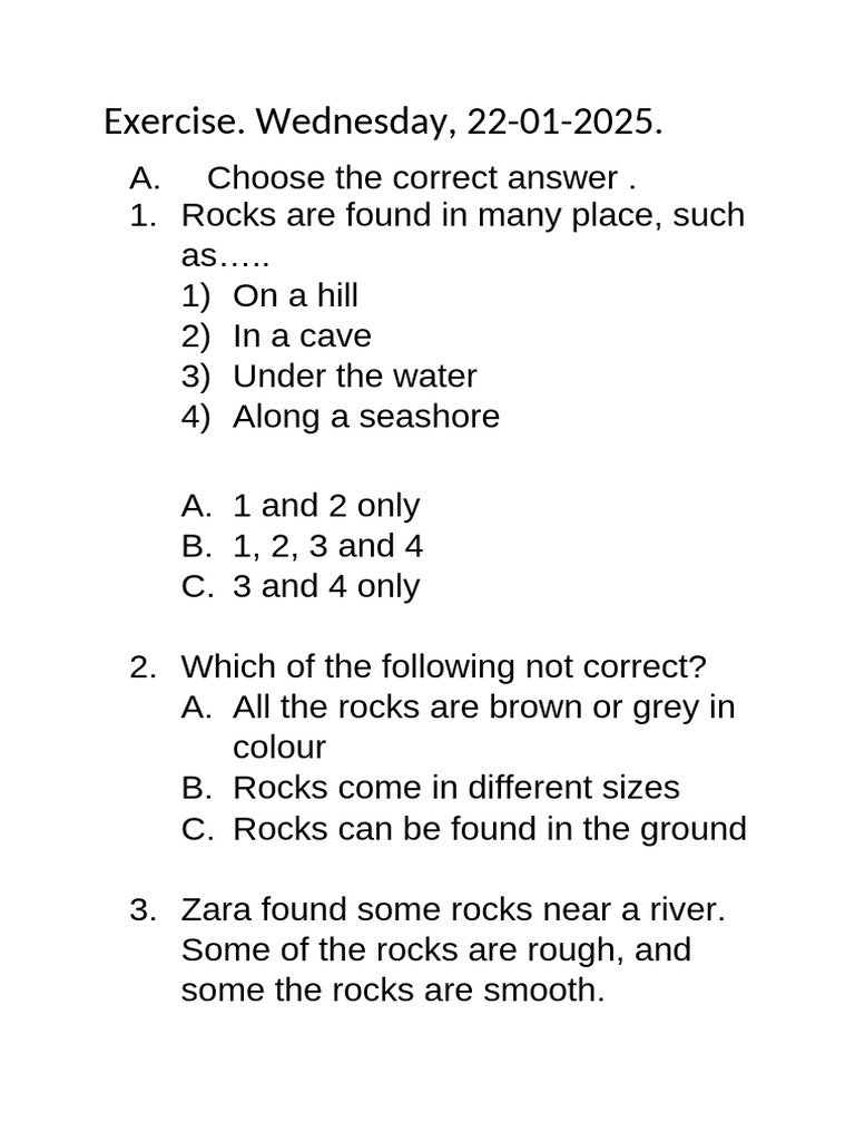 Exercise Unit 5 in the Ground | PDF