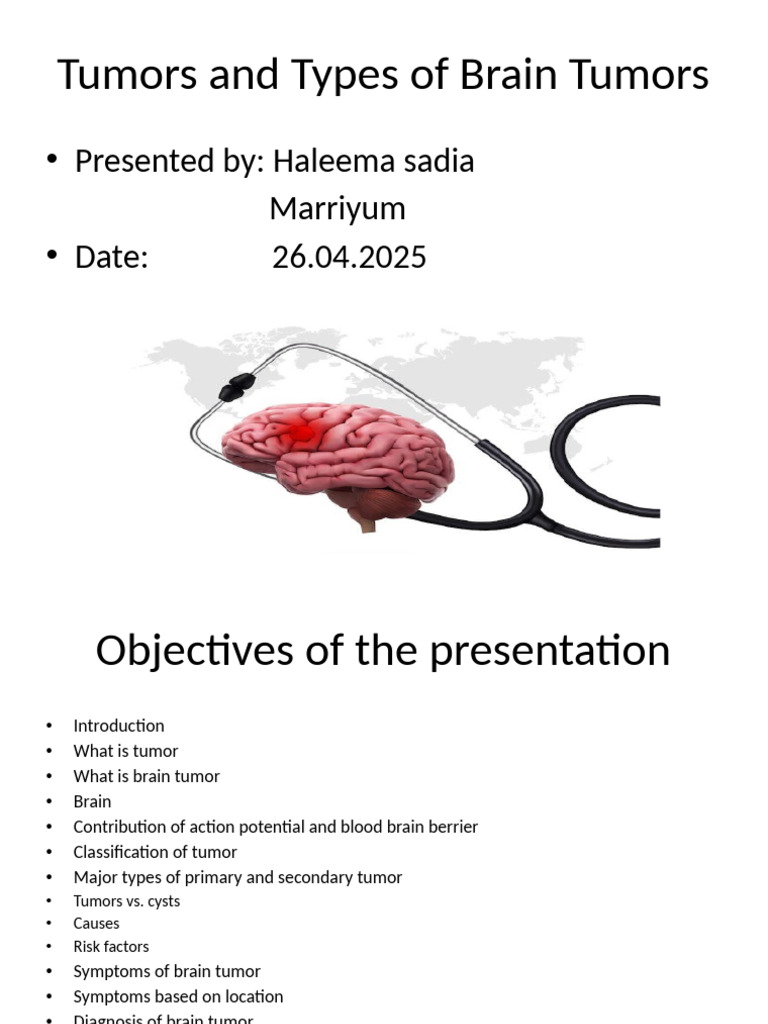 Tumor and Brain Tumors Presentation | PDF | Brain Tumor | Neoplasms