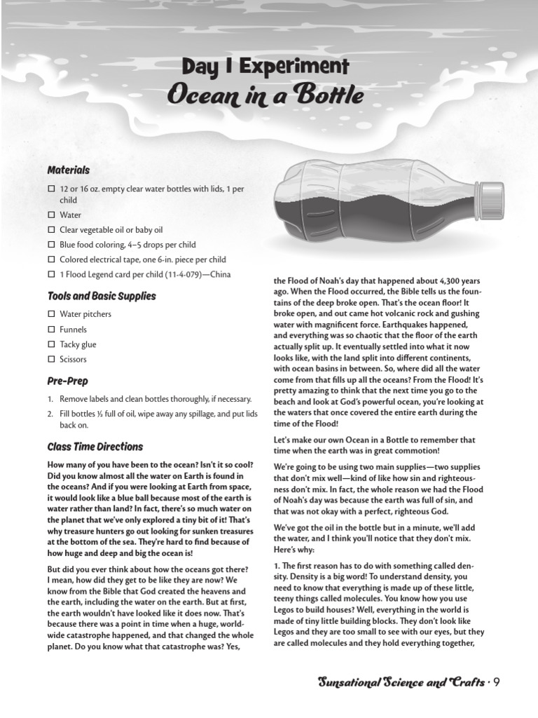 OC Ocean in Bottle Experiment | PDF | Water | Earth