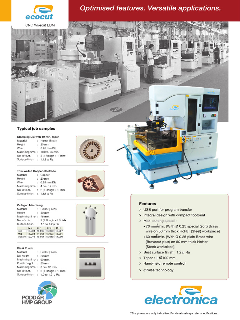 Ecocut CNC Edm Machines | PDF