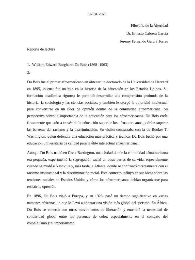 Filosofía de La Alteridad 022425 | PDF | Racismo | Discriminación y relaciones raciales
