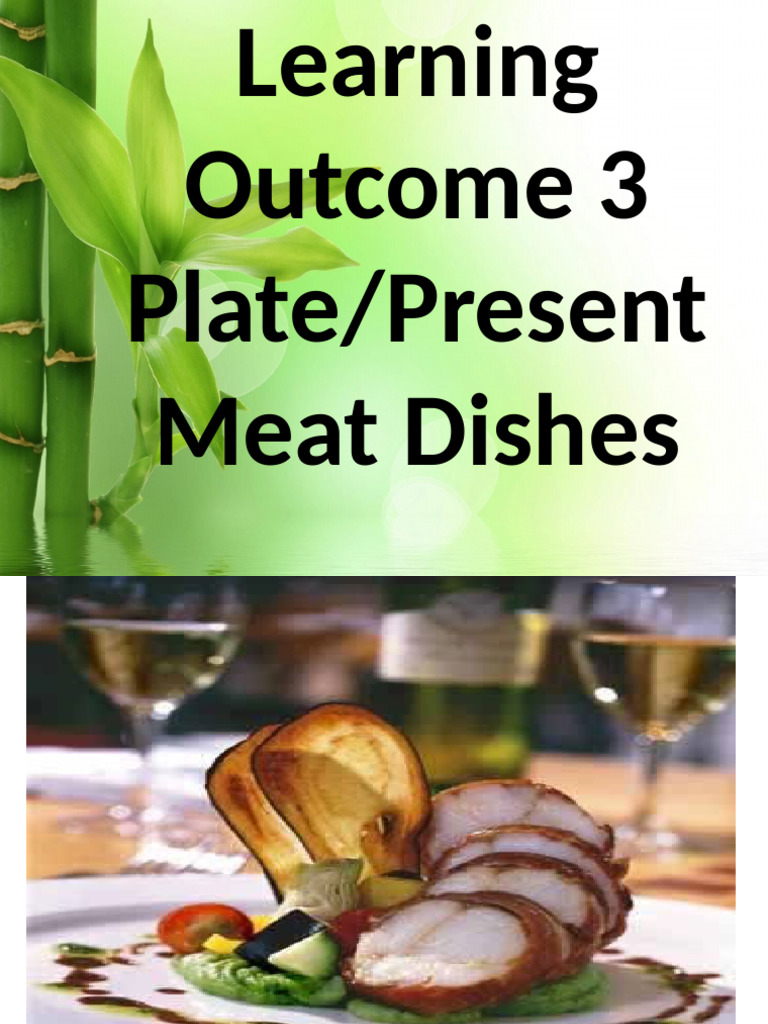 Plating Meat Dishes | PDF | Curing (Food Preservation) | Smoking (Cooking)