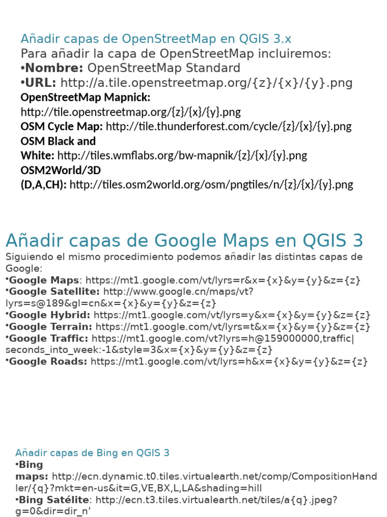Capas para Qgis | PDF